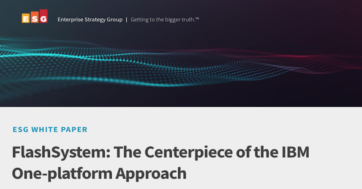 FlashSystem: The Centerpiece of the IBM One-Platform Approach ...